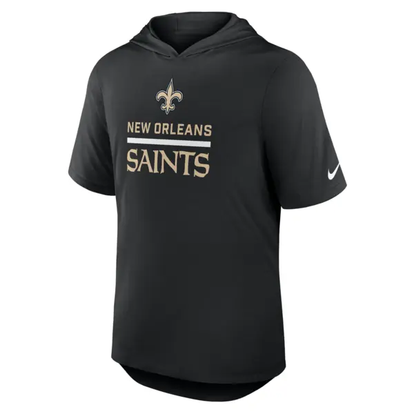 Nike New Orleans Saints Dri-fit Nfl Hooded T-shirt - Black