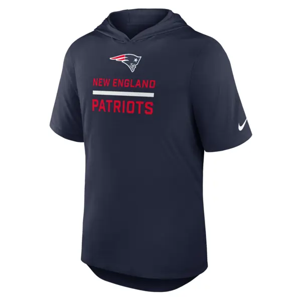 Nike New England Patriots Dri-fit Nfl Hooded T-shirt - Blue
