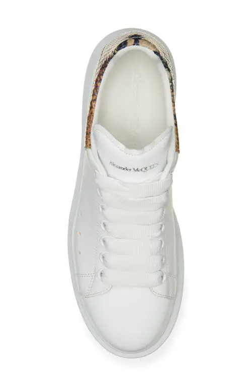 Alexander McQueen Oversized Sneaker - White/ Brown Multicolor