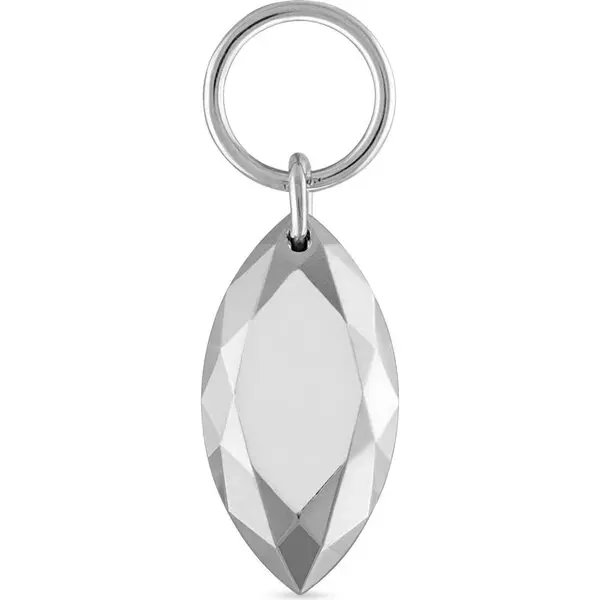 MARIA TASH Faceted Marquise Charm - White Gold