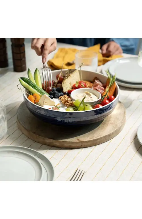 STAUB Ceramic 11.5-inch Ceramic Mixing Bowl - Dark Blue