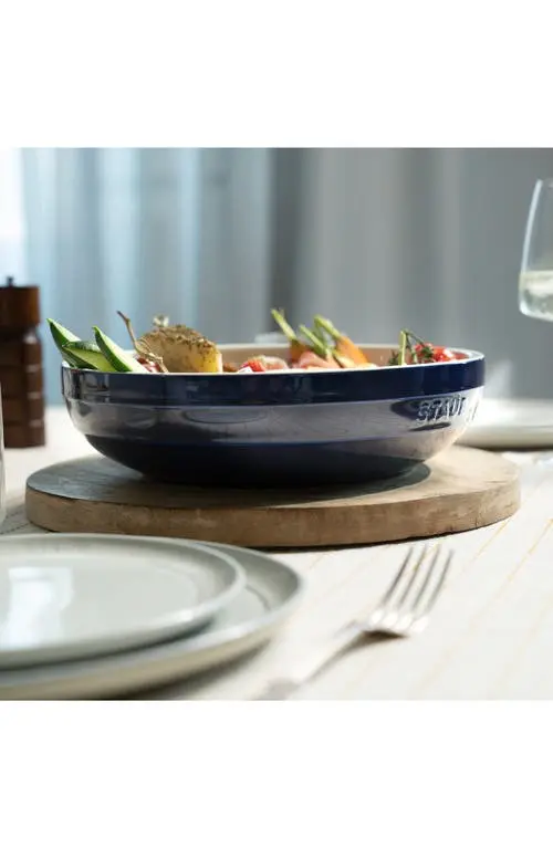 STAUB Ceramic 11.5-inch Ceramic Mixing Bowl - Dark Blue