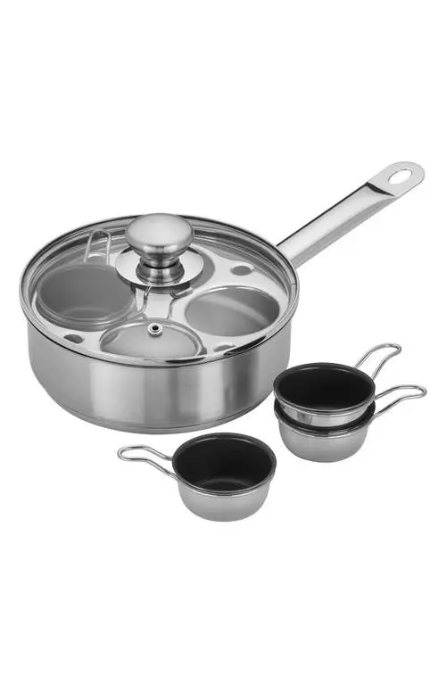 DEMEYERE Resto 4-cup Egg Poacher Set - Stainless Steel