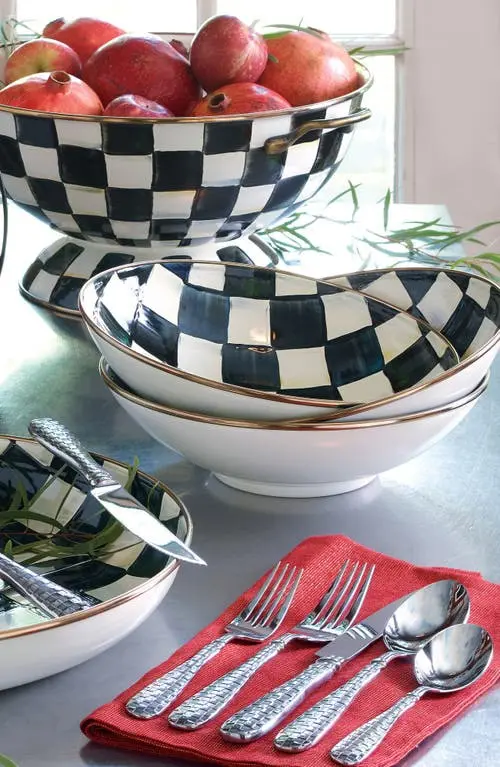 MACKENZIE-CHILDS Check 5-piece Flatware Set