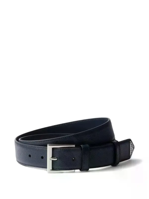 Prada Saffiano Leather Belt - Blue