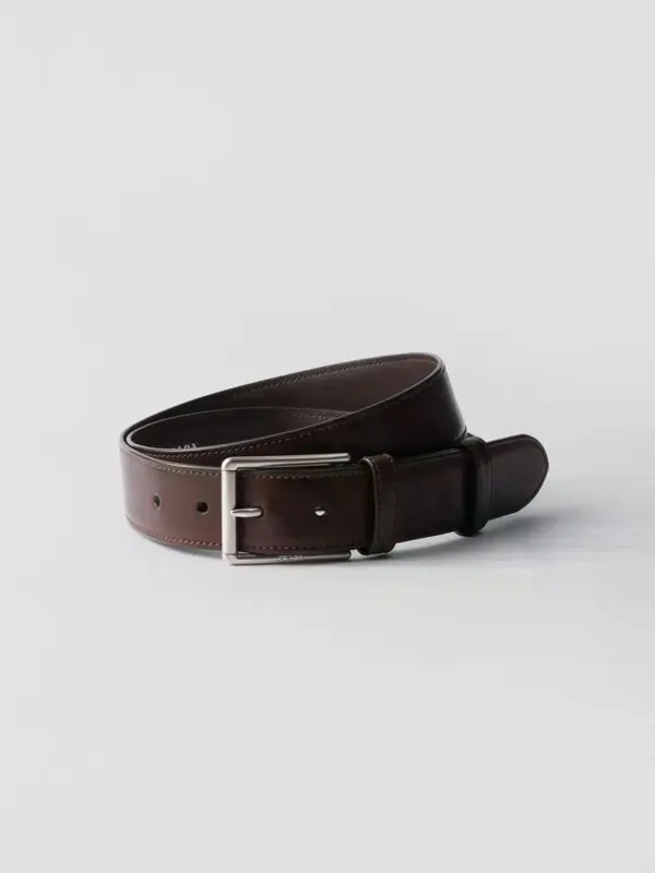 Prada Leather Belt - Brown
