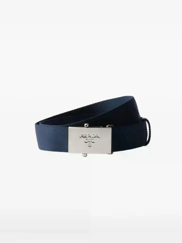 Prada Logo-tape Belt - Blue