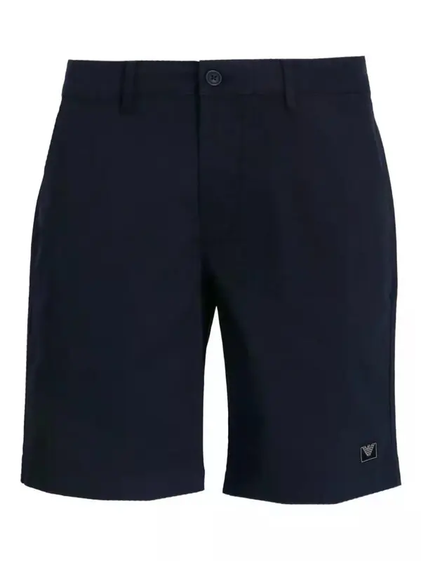 Emporio Armani Logo-patch Shorts - Blue