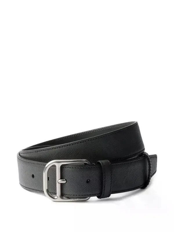 Prada Saffiano Leather Belt - Grey