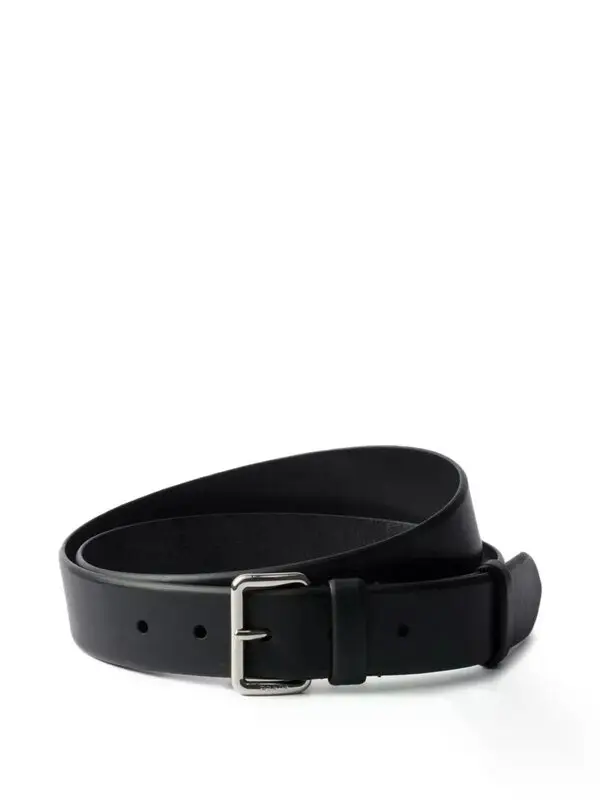 Prada Leather Buckle Belt - Black