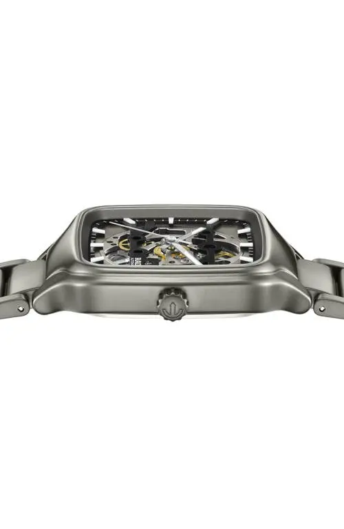 RADO True Square Skeleton Automatic Ceramic Bracelet Watch - Gray