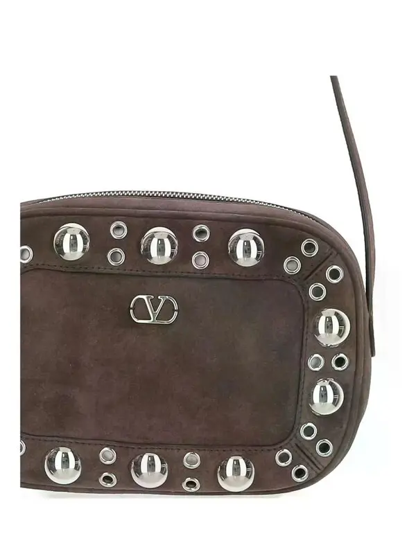 Valentino Garavani Stud Embellished Shoulder Bag - Brown