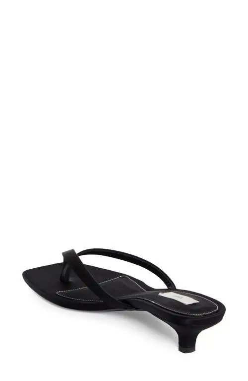 TOTEME Kitten Heel Flip Flop - Black