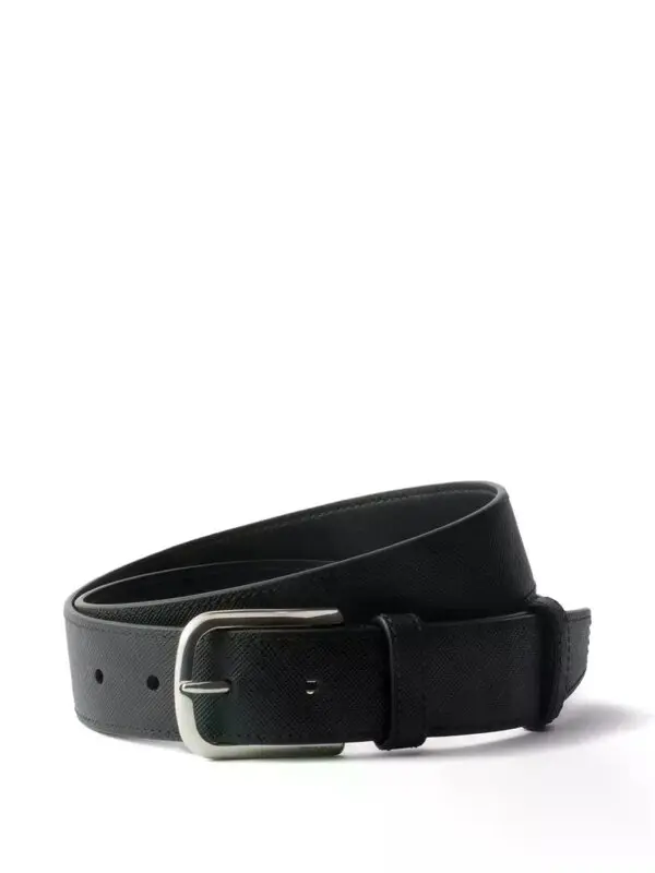 Prada Saffiano Leather Belt - Black