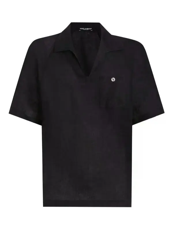 Dolce & Gabbana Short-sleeved Linen Shirt