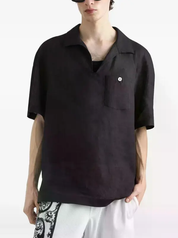 Dolce & Gabbana Short-sleeved Linen Shirt