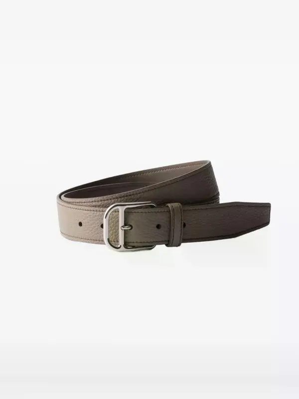 Prada Pebbled Leather Belt - Grey