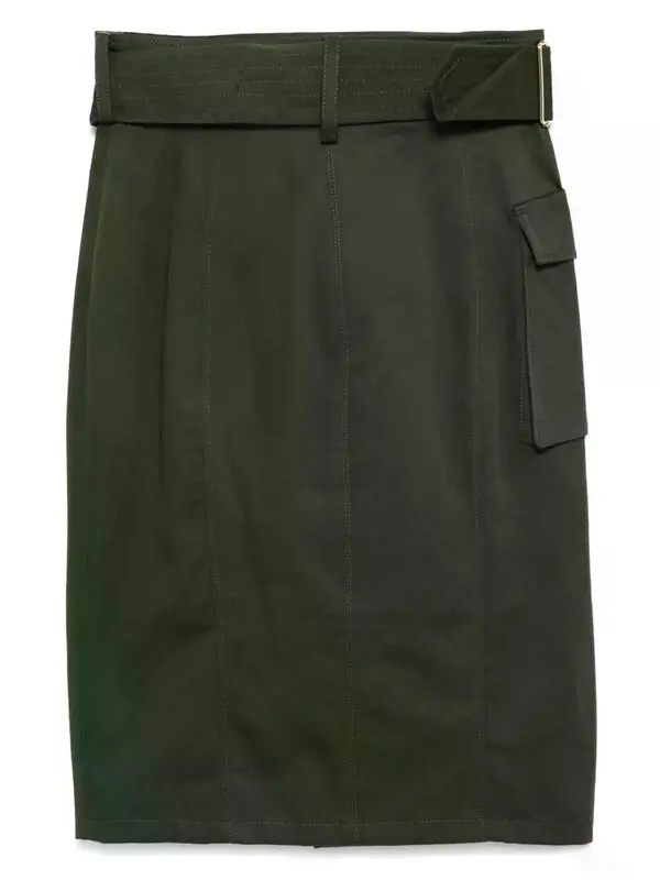 Elie Saab Gabardine Wrap Skirt
