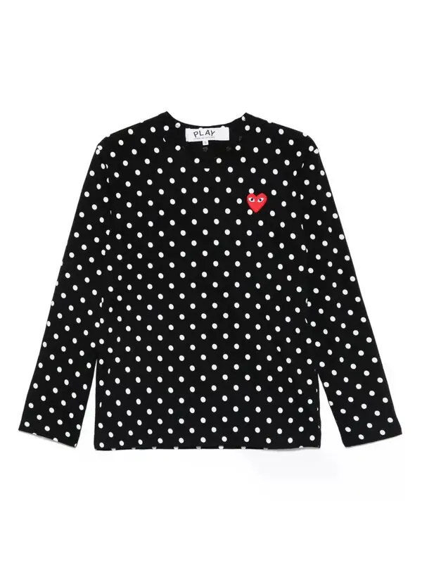 Play Comme Des Garcon Cotton T-shirt - Black