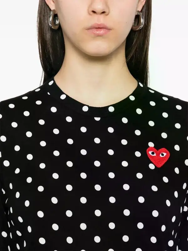 Play Comme Des Garcon Cotton T-shirt - Black