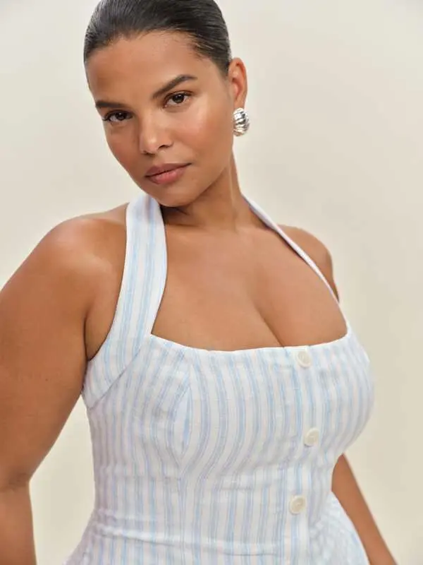 REFORMATION Mariela Linen Mini Dress