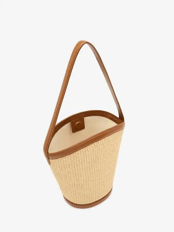 REFORMATION Giuliana Bucket Bag - Natural Raffia