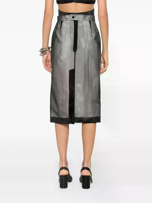 ALAINPAUL Silk Midi Skirt