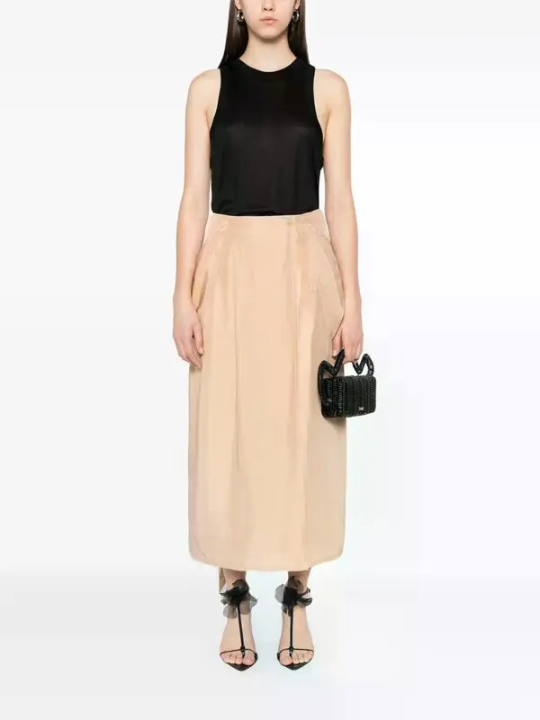 Carven Silk Straight Skirt