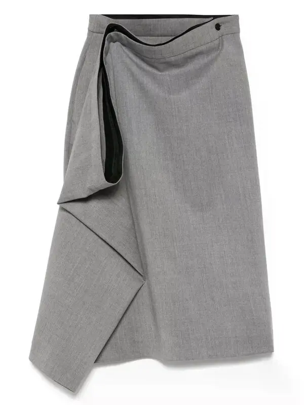 ALAINPAUL Wool Midi Skirt