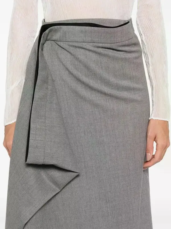 ALAINPAUL Wool Midi Skirt