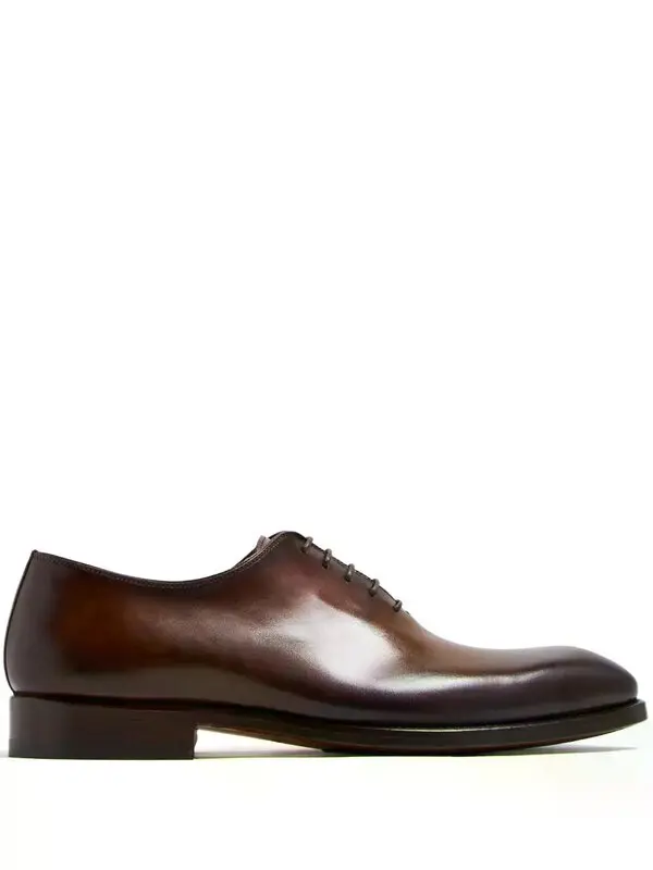 Magnanni Leather Oxford Shoes - Brown