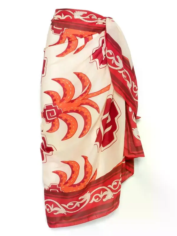 Johanna Ortiz Printed Pareo - Red