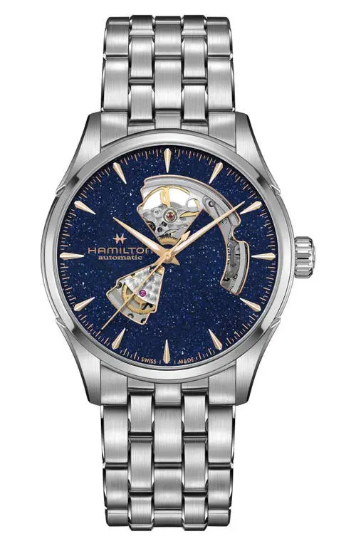Hamilton Jazzmaster Open Heart Automatic Bracelet Watch - Blue