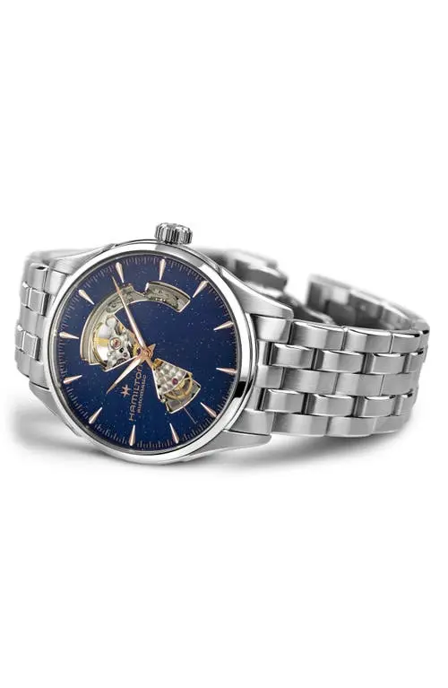 Hamilton Jazzmaster Open Heart Automatic Bracelet Watch - Blue