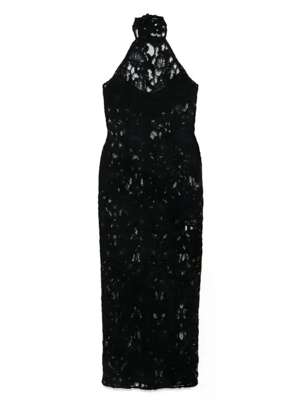 MANURI Cherie Halterneck Dress - Black