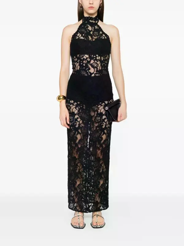 MANURI Cherie Halterneck Dress - Black