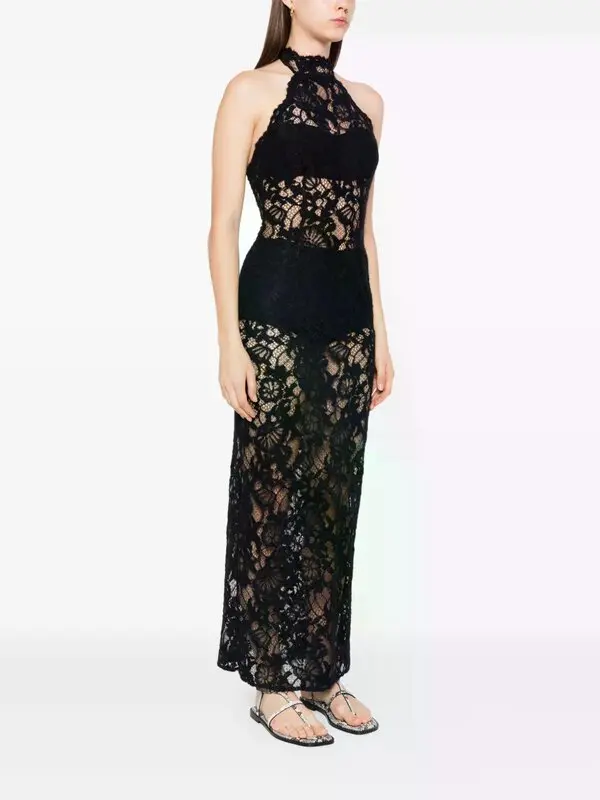 MANURI Cherie Halterneck Dress - Black