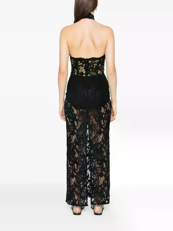MANURI Cherie Halterneck Dress - Black
