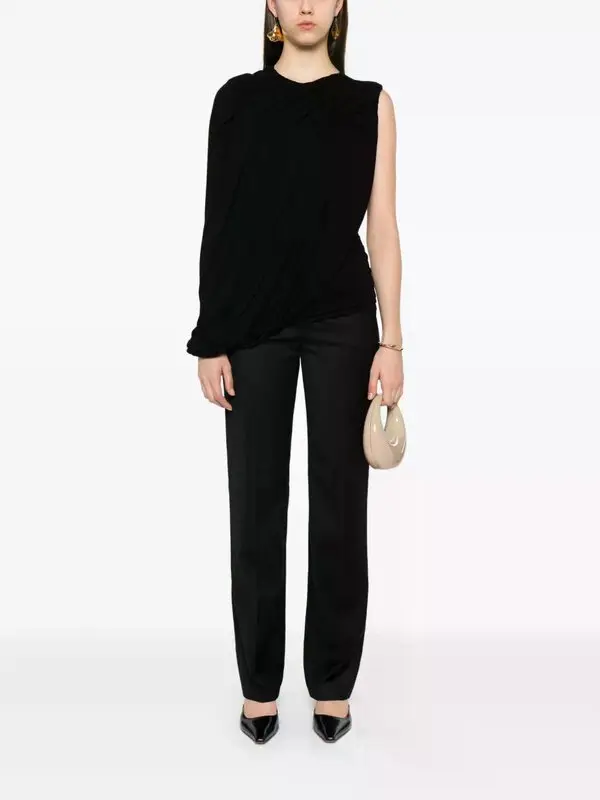 MANURI Lillies Cashmere Blouse - Black