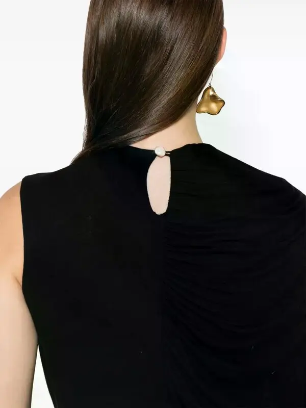 MANURI Lillies Cashmere Blouse - Black