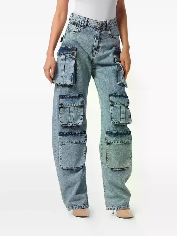 Philipp Plein Wide-leg Cargo Jeans