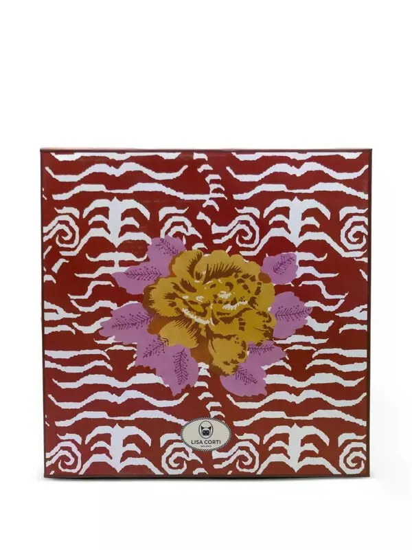 LISA CORTI Indian Tiger Plate Set - Red