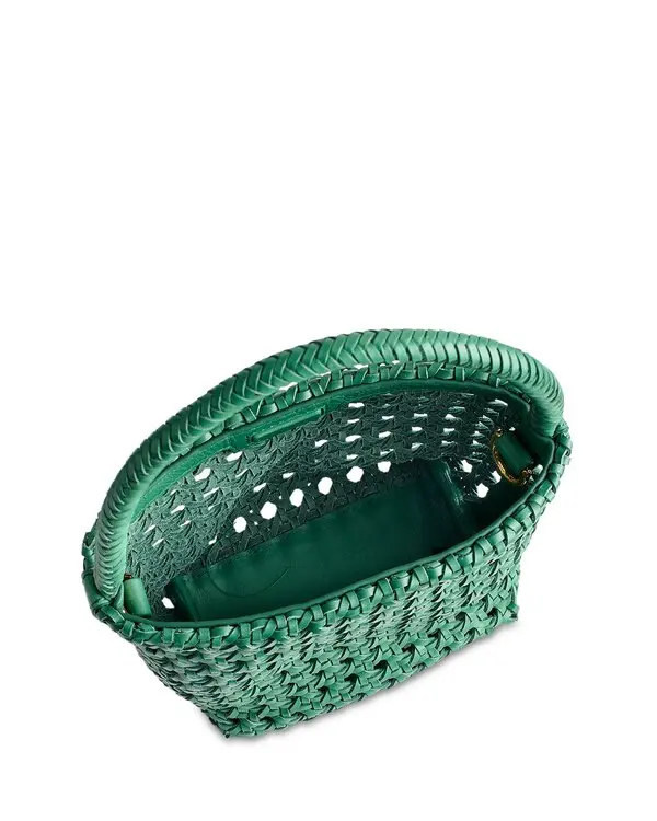 Madewell Handwoven Caned Leather Mini Bag - Lagoon Green