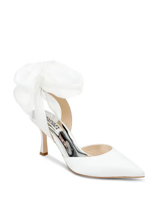 Badgley Mischka Blaze Pumps - White Satin