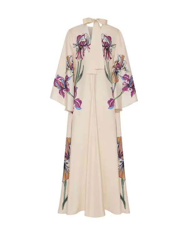 La DoubleJ Magnifico Printed Silk Twill Dress - Iris Placee