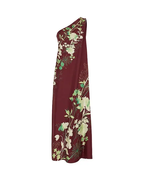 La DoubleJ Roy Silk One-shoulder Dress - Woodland Placee