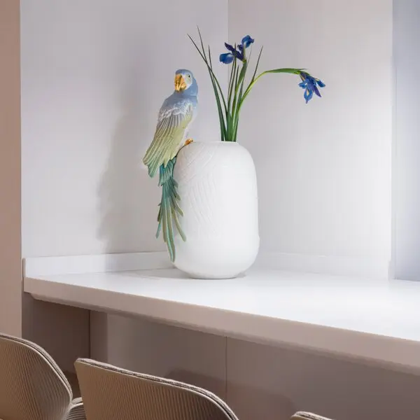 LLADRO Macaw Bird Vase - Multi