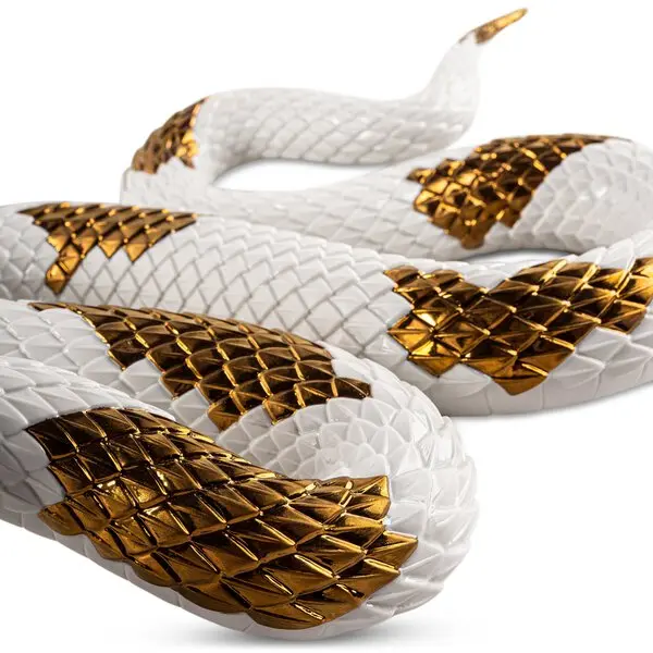 LLADRO Snake, White-copper