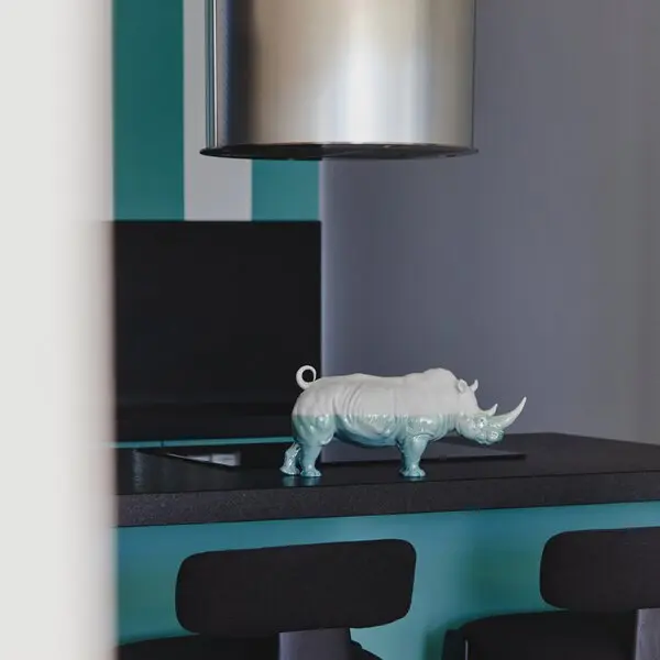 LLADRO Rhino Sculpture, Underwater