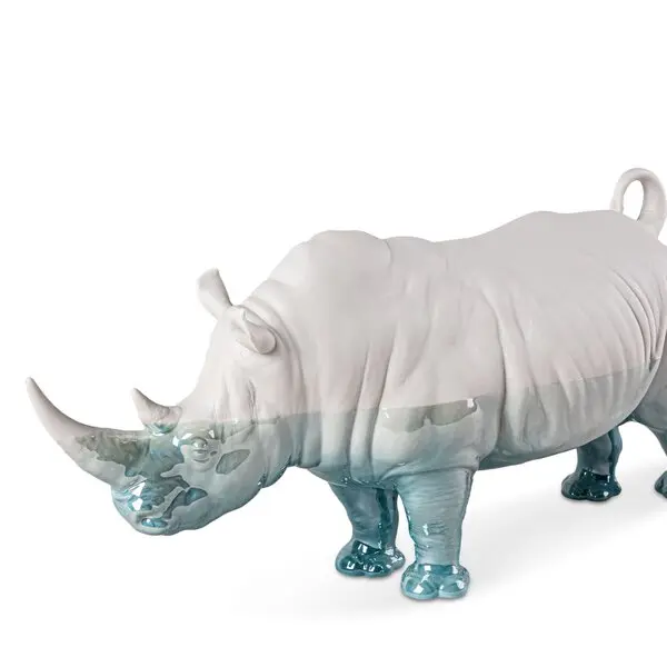 LLADRO Rhino Sculpture, Underwater
